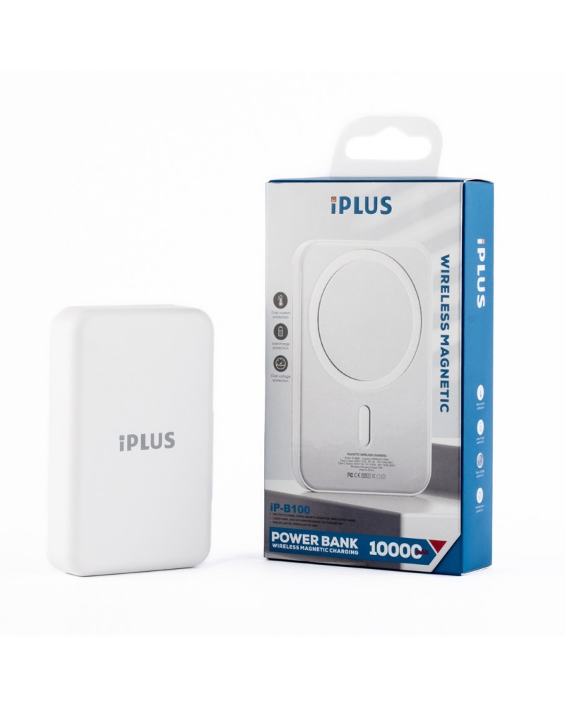 Iplus iP-B100 مغناطيسي لاسلكي بور بانك